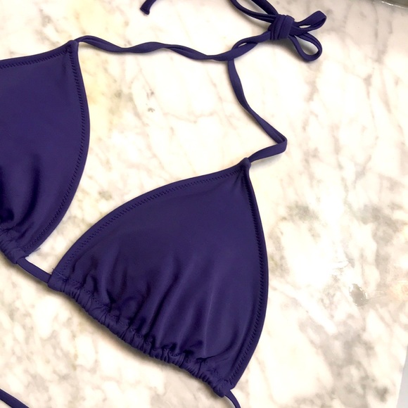 Victoria's Secret | Swim | Victorias Secret Purple Triangle Bikini Top ...